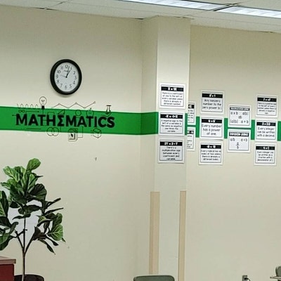 Mathematics Wall Decal Math Classroom Decor School Vinyl Sticker Gift ...