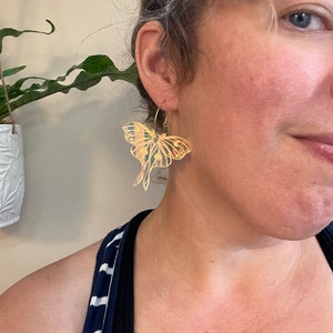 Iridescent Sun and Moon Earrings 90s Earrings Mismatched - Etsy