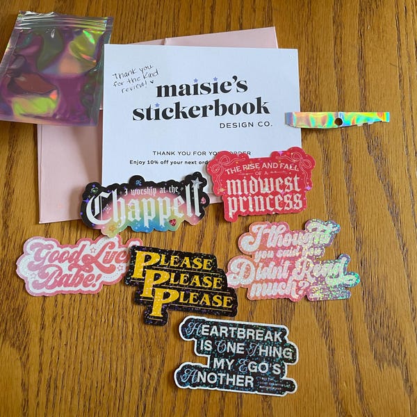 Billie Eilish Sticker, Hit Me Hard Soft, Birds of a Feather We Should ...