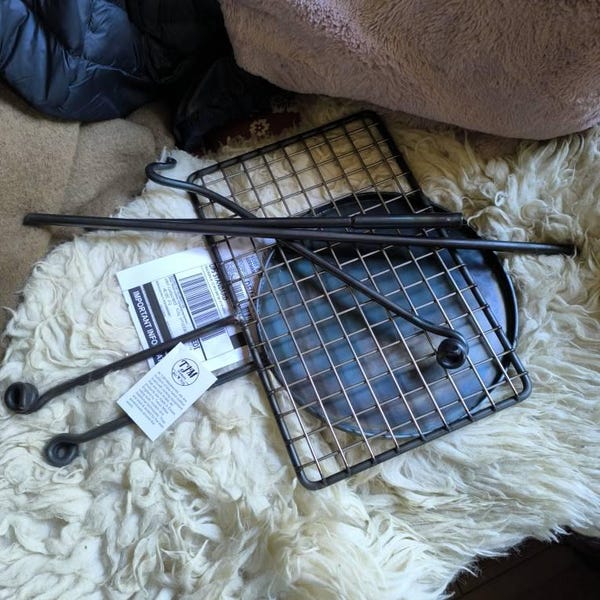 Large Fire Anchor Cooking System | 3 Arm Bushcraft Campfire Grill and ...