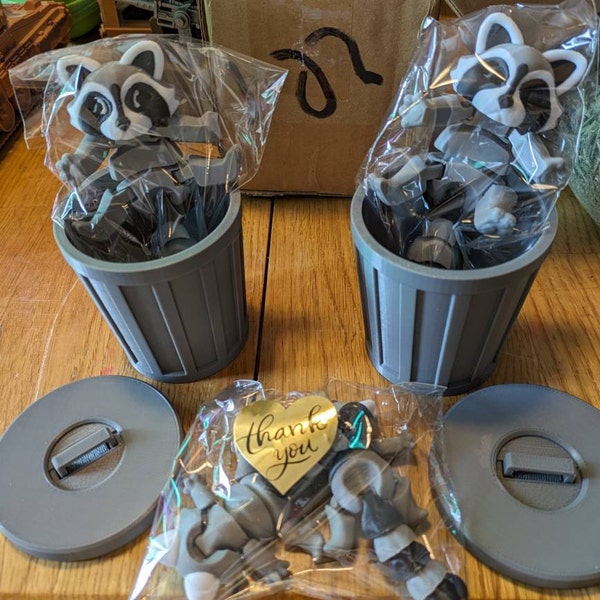 Articulated Raccoon With Trash Can, Trash Panda, Articulated Fidget Toy ...