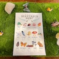 Printable Nature Scavenger Hunt for Kids Watercolor Full Color for ...
