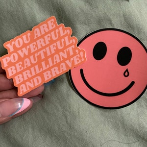 Happy and Sad Sticker - Etsy