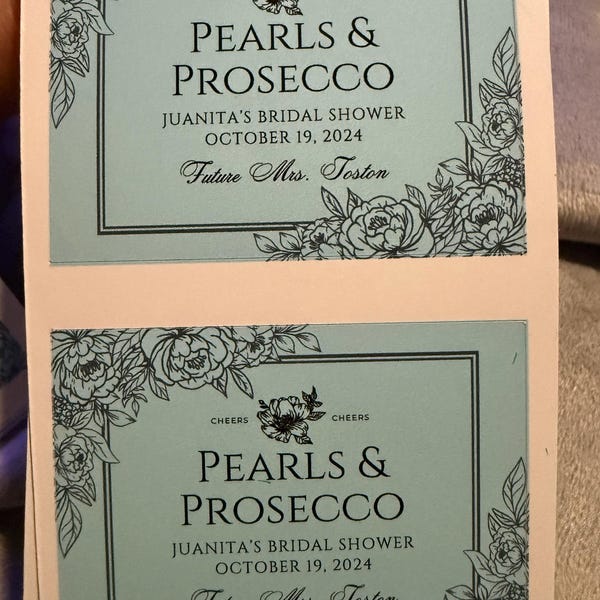 Digital Download Prosecco Label, Custom Prosecco Label, Champagne ...