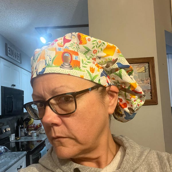 Way to a Man’s Heart, Funny Euro Scrub Caps for Women, Elastic With ...