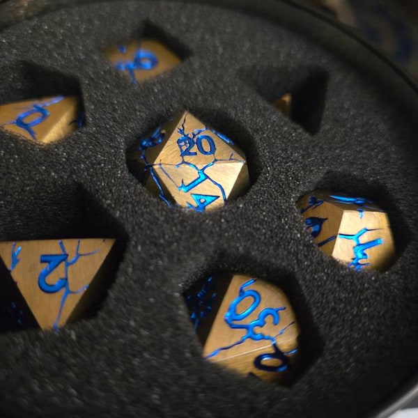 Arcane Fissure Metal Dnd Dice Set | for TTRPG Games Such as Dungeons ...