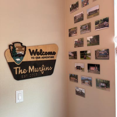 National Forest Service Welcome Sign ACRYLIC NFS Inspired Family Name ...