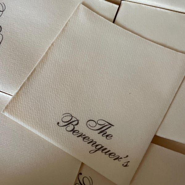 Linen Napkins Custom Print Logo Artwork and Design Cocktail ...