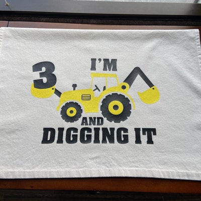 I'm 3 and Digging It Svg, Construction Svg, 3rd Birthday Svg, Excavator ...