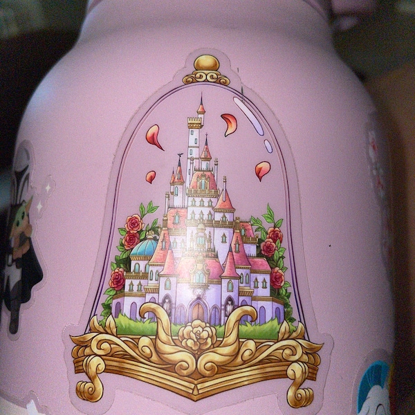 Beast’s Castle Terrarium Transparent Sticker/ Beauty and the Beast ...