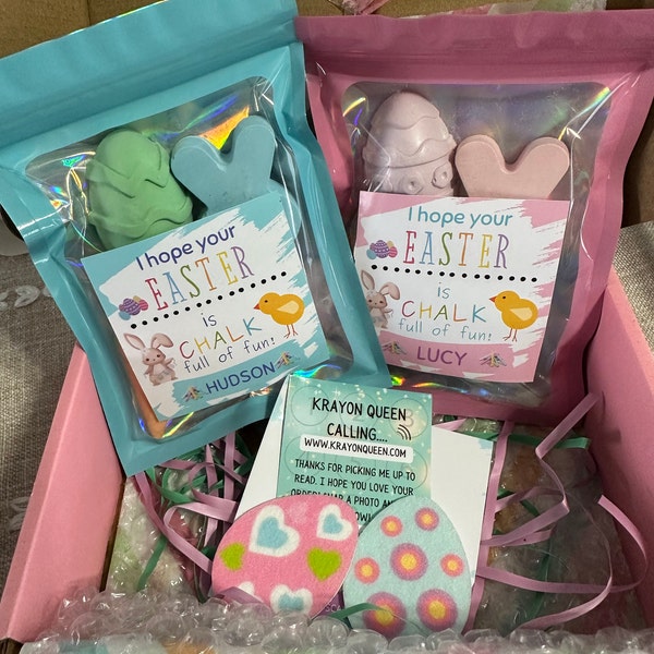 Easter Chalk. Easter Basket Stuffers. Kids Easter Gifts. Bunny Chalk ...