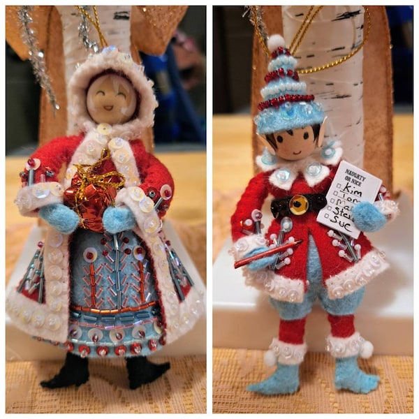 12 Days of Christmas Handmade Felt Ornament Set of 2 Partridge and Pear ...