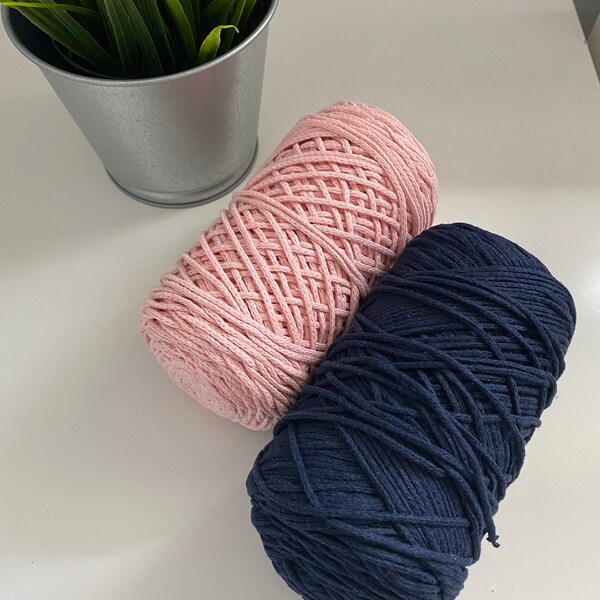 2 Mm Cotton Macrame Yarn, Cotton Macrame Cord, Cotton Rope, Macrame ...