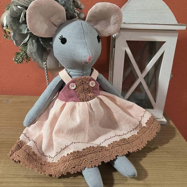 Mouse Soft Toy & Clothes Easy Sewing Pattern PDF. 40cm/16" Cloth Mice ...