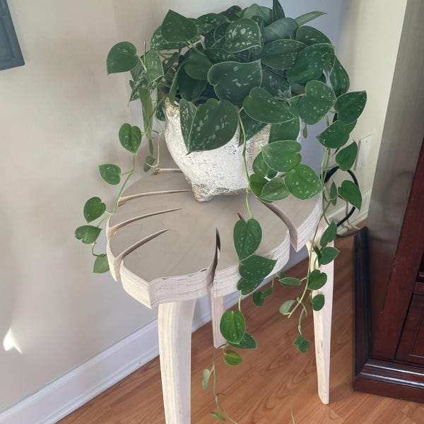 Monstera Stand, Plant Stand, Side Table, Monstera Table, Small Plant ...