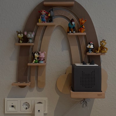 Tonie-Regal Musikbox-Regal Toniebox-Regal Regenbogen Grau - Etsy.de