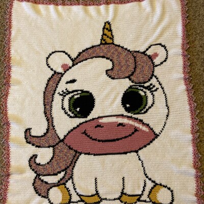 Unicorn Beauty Graphghan Pattern - Etsy