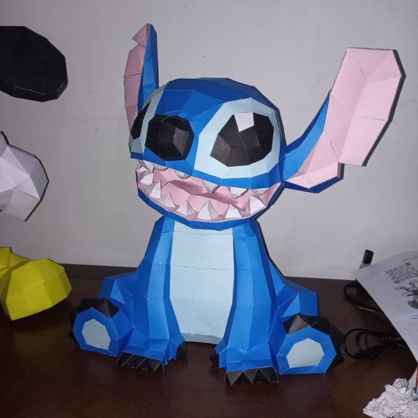 Stitch Paper Craft, Digital Template, Origami, PDF Download DIY, Low ...