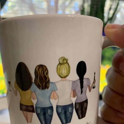 Custom Mug for Friends Four Friends 4 Girlfriends BFF Gift 4 Besties ...