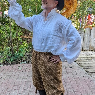 Ladies' Elizabethan Embroidered White Linen Partlet Blouse - Etsy