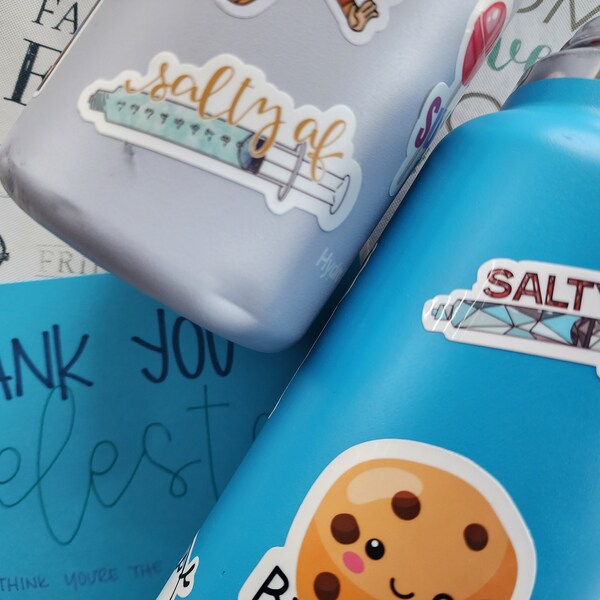 Funny Saline Flush Vinyl Sticker. Stocking Stuffer. Gift for Nurse ...