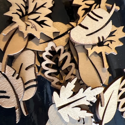 25 Qty Random Leaf Shape Assortment, DIY Crafts, Leaves, Embellishments ...