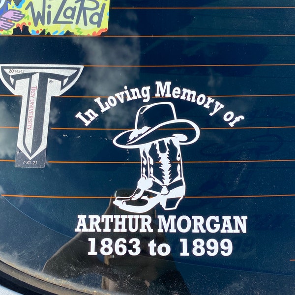 In Loving Memory of Window Decal Personalized Cowboy Hat and Boots ...