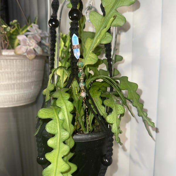 Opalite Copper Plant Stake / Copper Plant Stake / Indoor Plant Decor ...
