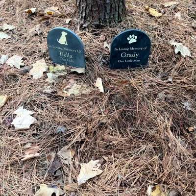 Memorial Headstone on Plinth Large With Motif - Etsy