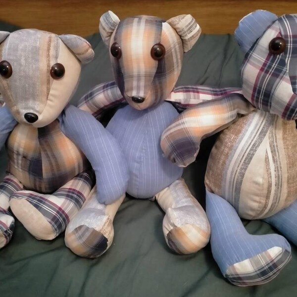 Teddy Bear Pattern Memory Bear Pattern Memory Bears Sewing Pattern Bear ...