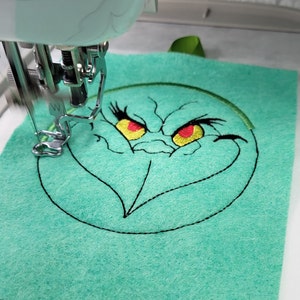 The Grinch Applique Machine Embroidery Design Embroidery - Etsy