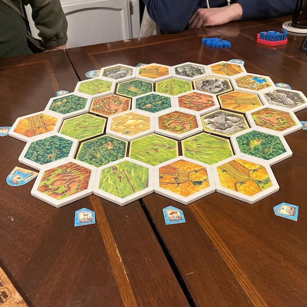 Magnetic Sea Port Hex Tiles for Settlers of Catan | Magnetized, Snappy ...