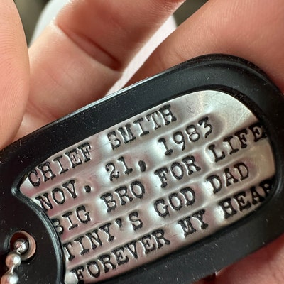 Real Debossed Military Dog Tags Dogtags Custom Personalized Made in USA ...