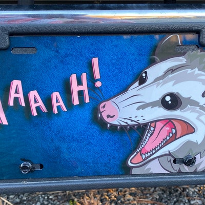 Funny Possum License Plate Screaming Possum License Plate - Etsy