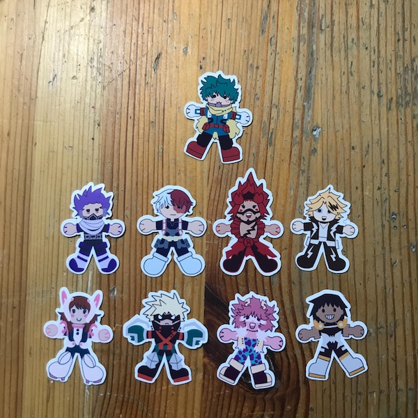 My Hero Tamagotchi Stickers! - MHA - Bakugou, Deku, Todoroki, Denki ...