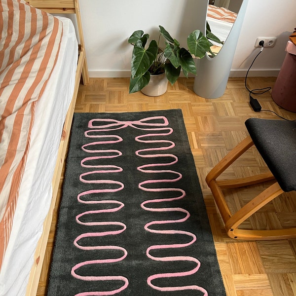 Premium Sun Rug Hand Tufted Orange Light Green Color 100% Wool Area Rug ...