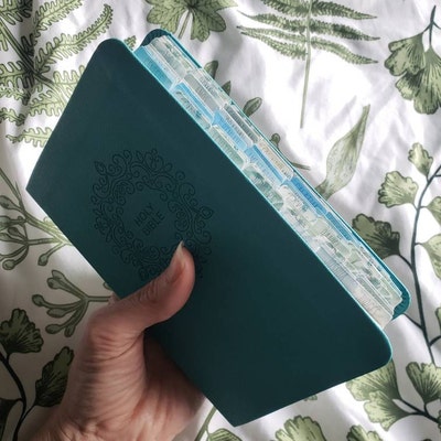 Glossy Vinyl Bible Tabs With Placement Guide for Bible Study - Etsy