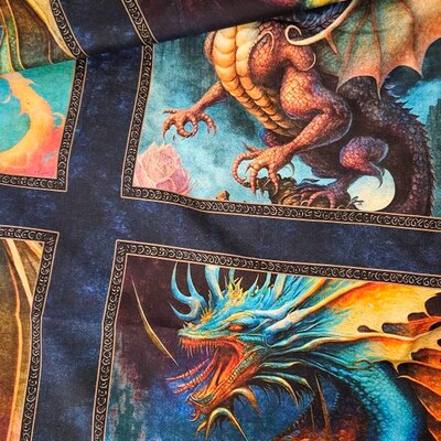 Celtic Red Dragon Border Stripe in the Beginning Jason Yenter 1 Yard ...