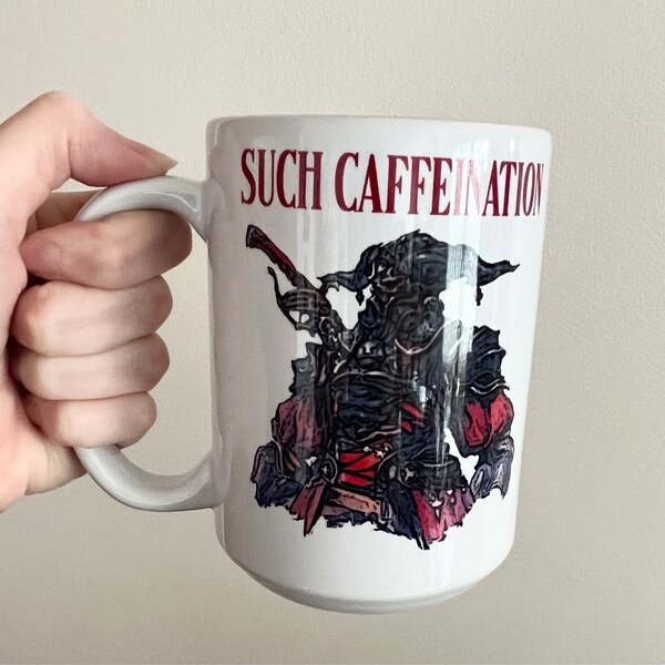 FFXIV Coffee Mug Gaius "such Caffeination", FF14 Mug Gaius Meme Coffee ...