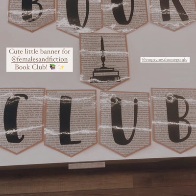 Printable Book Club Banner, Classroom Banners, Literature Themed Banner ...