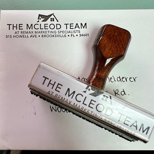 Address Stamp Real Estate, Self Inking or Wooden Realtor Stamp, Real ...