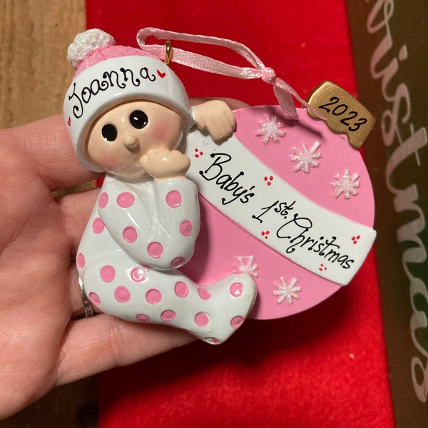 Baby's First Rattle - Pink - Etsy