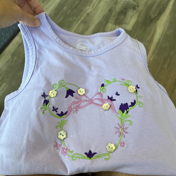 Floral Minnie Spring Wreath Machine Embroidery Design. Perfect for ...