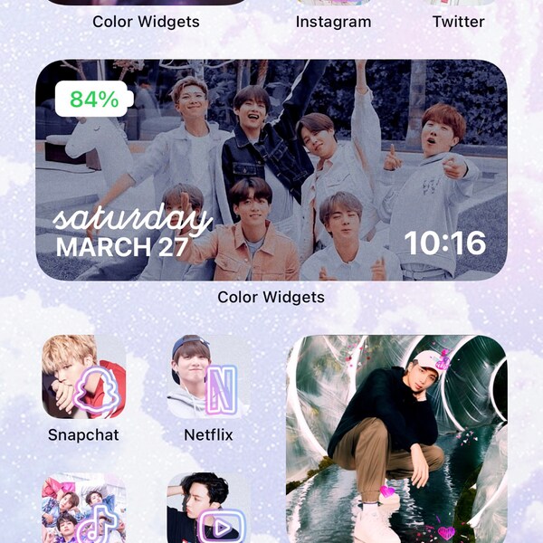 Aesthetic Kawaii Pastel Themed Apple iPhone Ios 14 Icons Pack ...