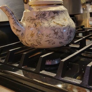 Floral Tea Kettle for Stove Top, Vintage Kettle, Tea Kettle, Kettle ...