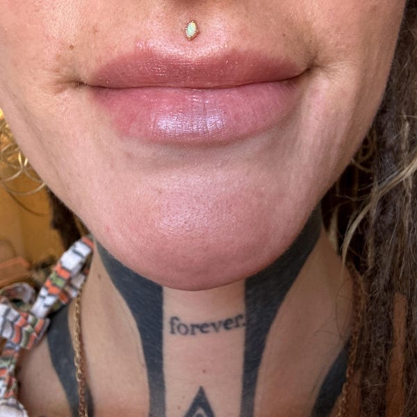 14k Solid Gold Labret Piercings, Opal Labret Piercing, Solid Gold ...