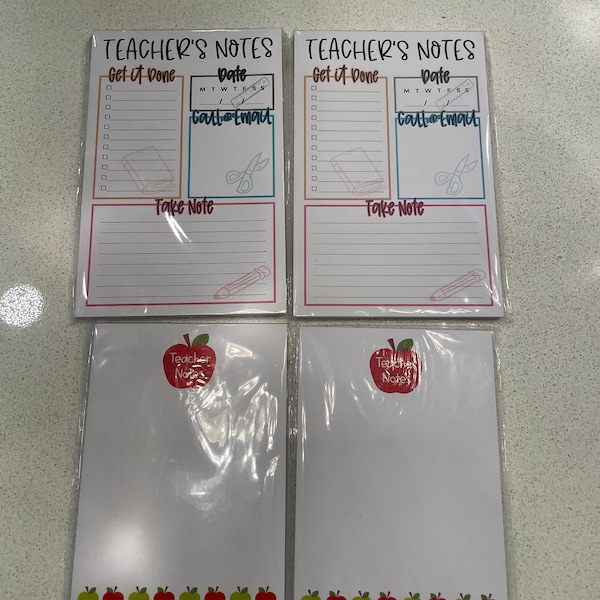 Teacher Appreciation Notepads : 50 Page Teacher Agenda - Etsy