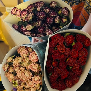 35 Small Rose Bouquet, Dried Rose Bouquet, Dried Flower Bouquet Natural ...