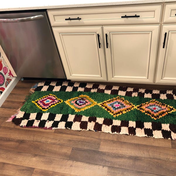 Moroccan Colorful Rag Small Boho Carpet | 4x7 Tufted Rug Runner ...