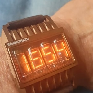 Nixie Tube Wrist Watch Wristwatch Clock Tubes IV-16 Futuristic Numitron ...
